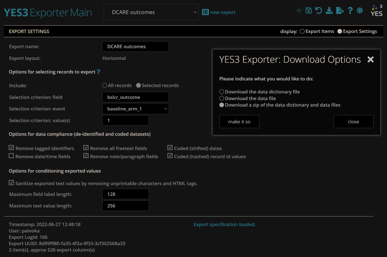 YES3 Exporter released | REDCap